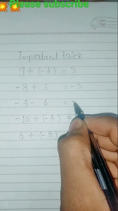 Adding and subtracting integers using a single method integral#shorts💥💥#video - YouTube