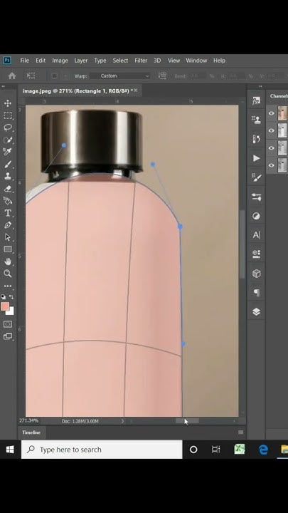 Easiest Way To Create Mockup with This New Warp CYLINDER Option in Photoshop 2023 | Short ...