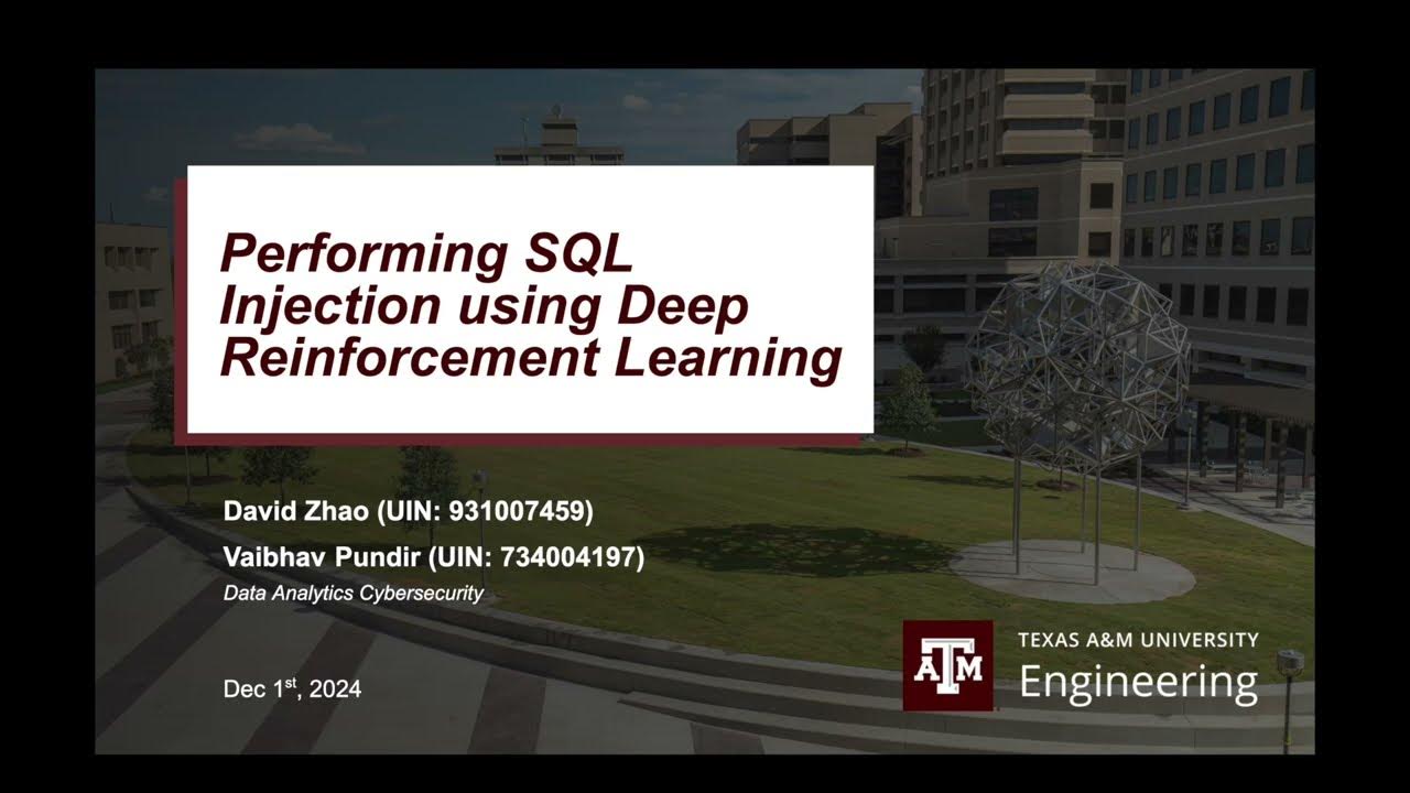 Performing SQL Injection using Deep Reinforcement Learning - YouTube