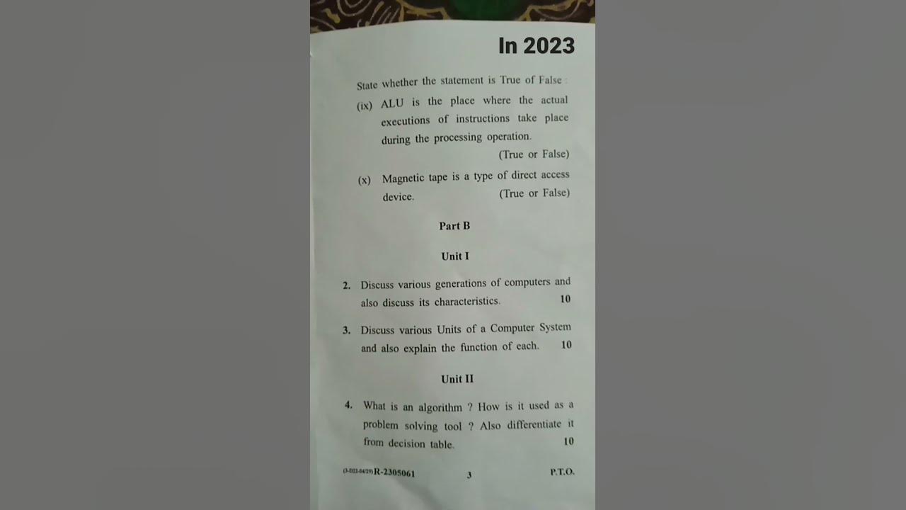 bsc computer science 1st year #problem solving using computer.. - YouTube