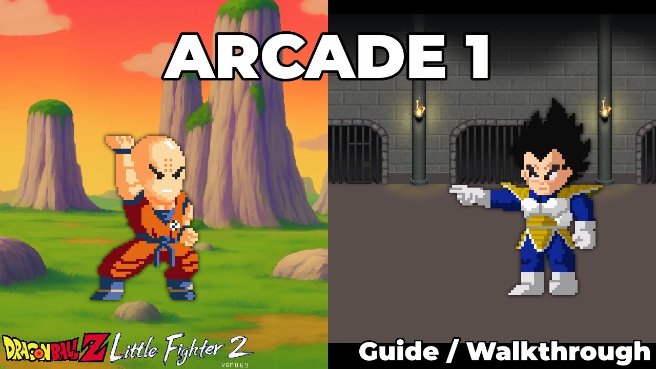 DBZ LF2 v0.6.9 - Arcade 1 Walkthrough Guide (Dev plays) - Krillin vs ...