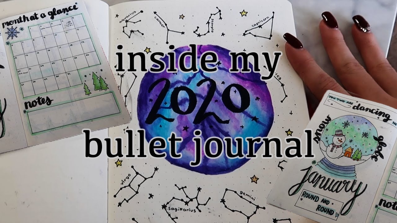 inside my 2020 bullet journal - YouTube