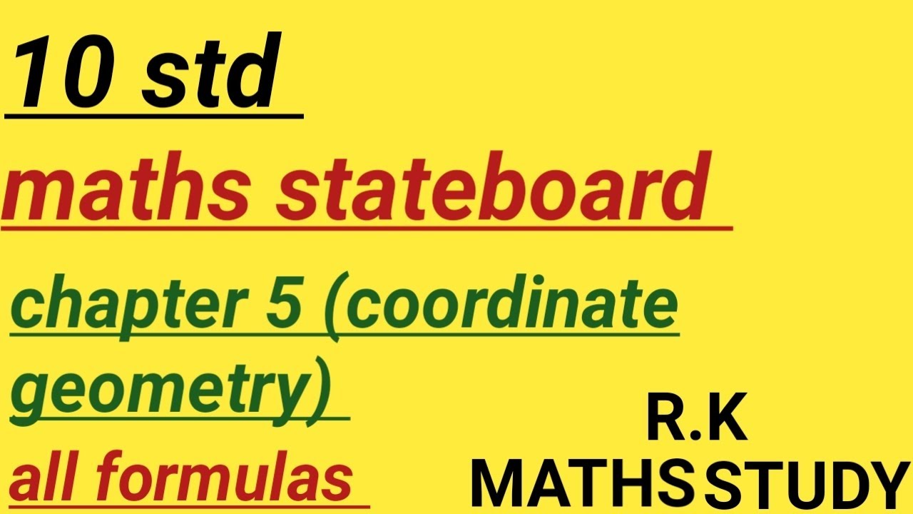 10 std maths stateboard chapter 5 all formula - YouTube