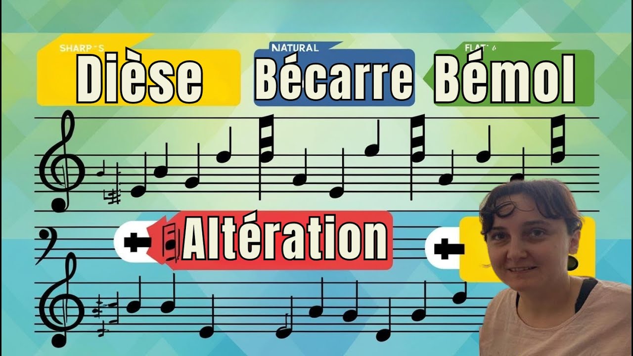 les altérations musique, diése, bécarre, bémol. - YouTube