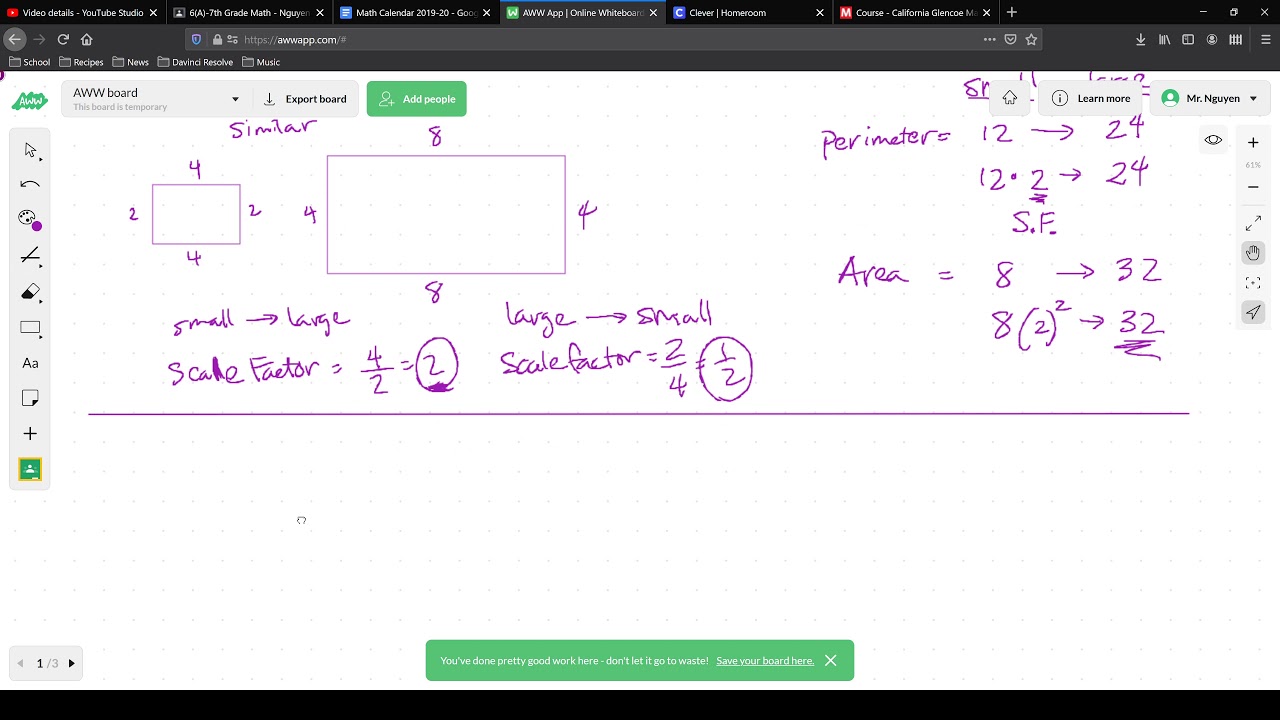 Accel Math 7 Lesson 8 6 Changes in Dimensions - YouTube