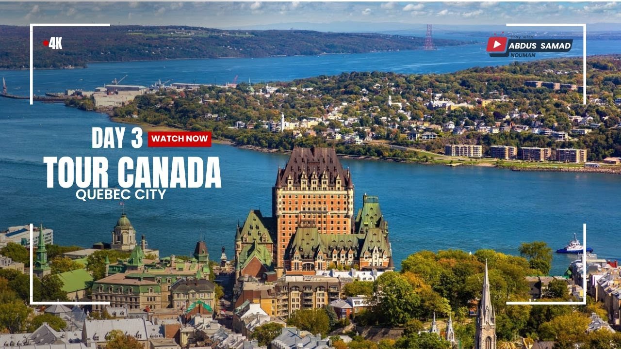 Quebec city walking tour |Quebec city |Quebec drone view |Night tour of ...