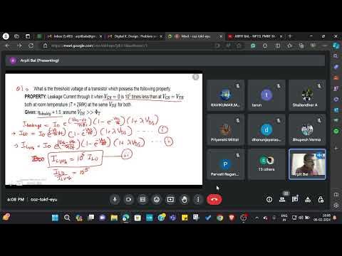Week-2 NPTEL-Digital IC Design-Live session-2(Jan.2024) TA Arpit Bal - YouTube