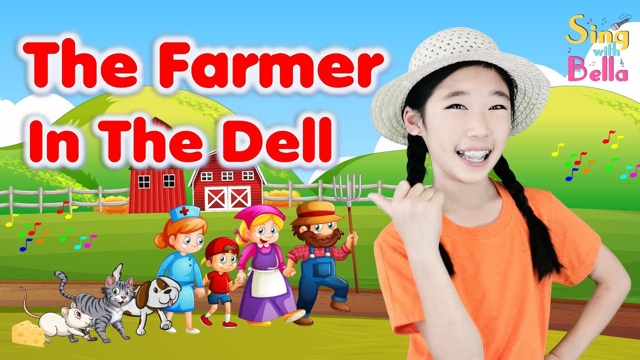 The Farmer in the Dell with Lyrics and Actions | Popular Kids Songs ...