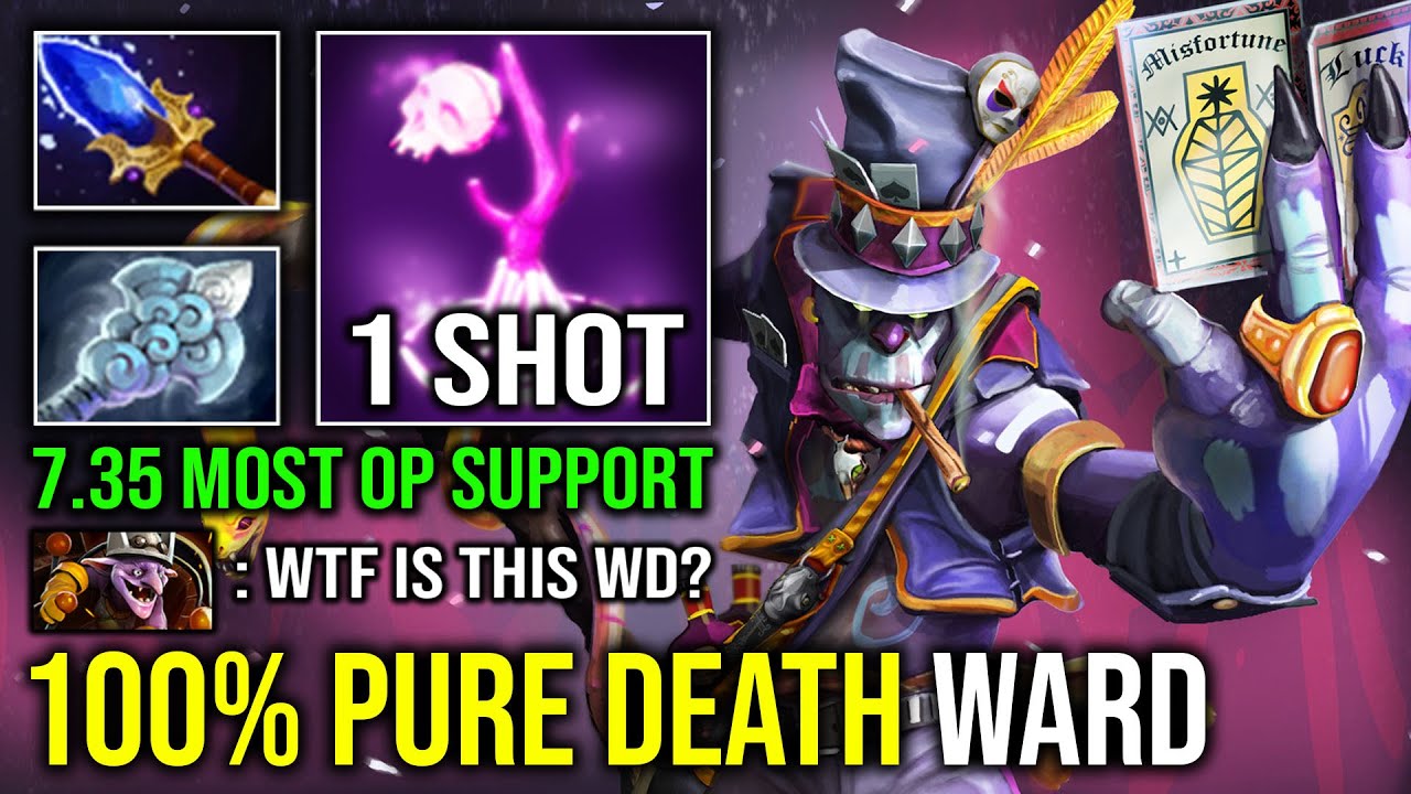 MOST OP HARD SUPPORT 1 Shot Pure Damage AOE Death Ward Full Aghanim ...