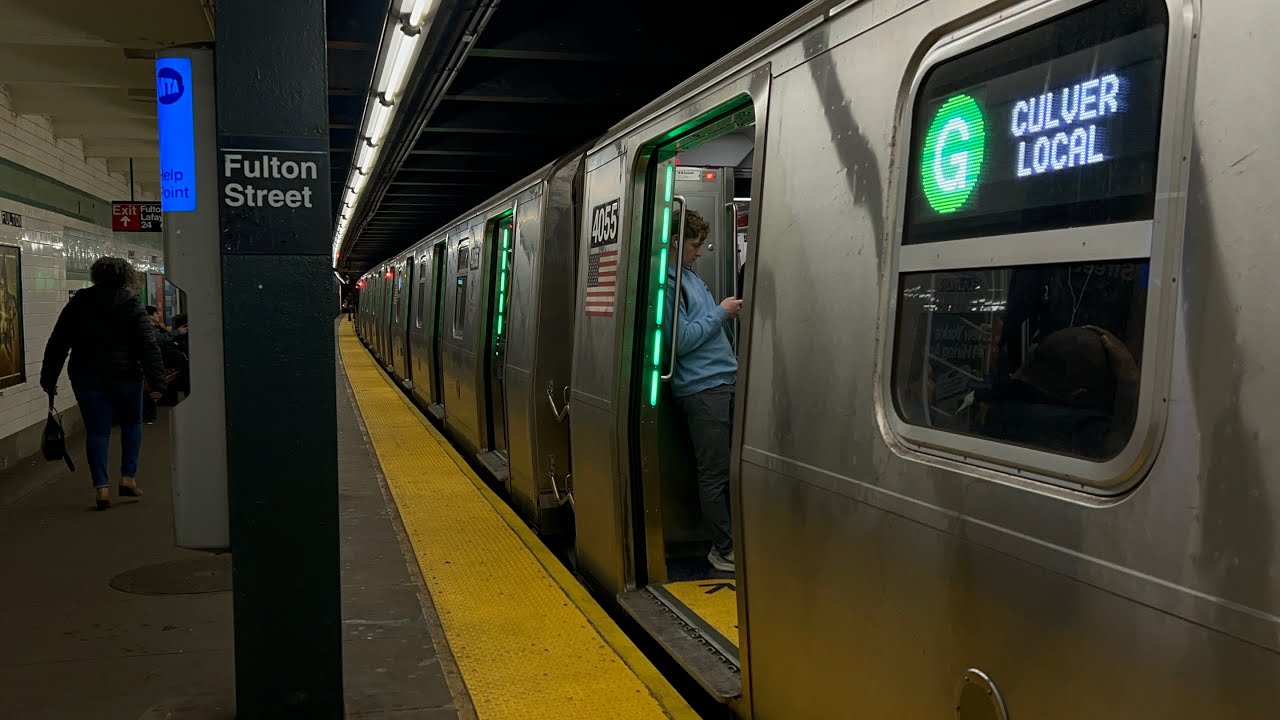 IND Crosstown Line: Queens and Church Ave bound (G) Trains @ Fulton ...