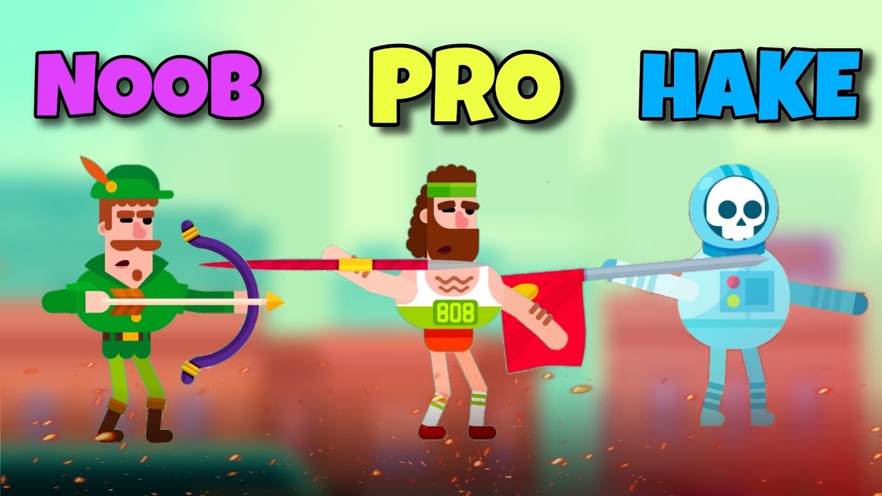 Noob vs pro vs hack in bowmasters archery shoot -01 - YouTube
