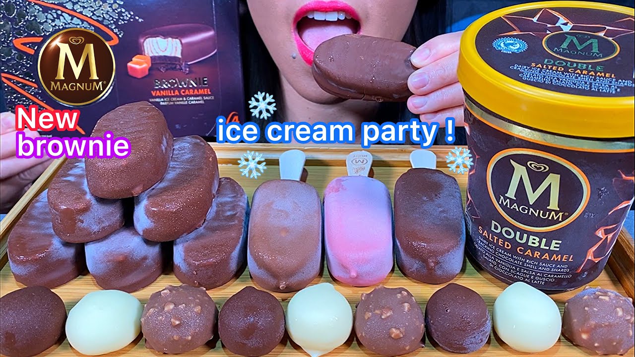 ASMR Magnum Ice Cream Party 아이스크림 Kem Que アイスクリーム 冰淇淋 es krim Mukbang ...