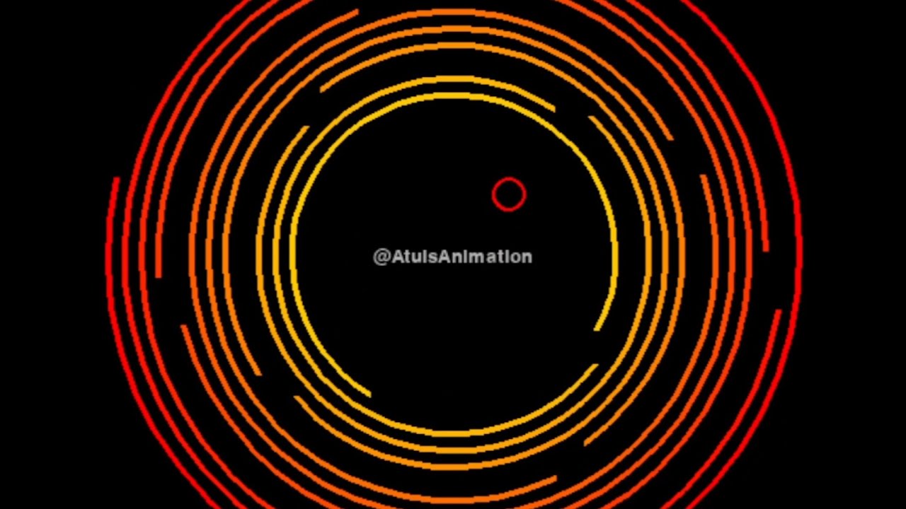 Bouncing ball simulations in black background. - YouTube