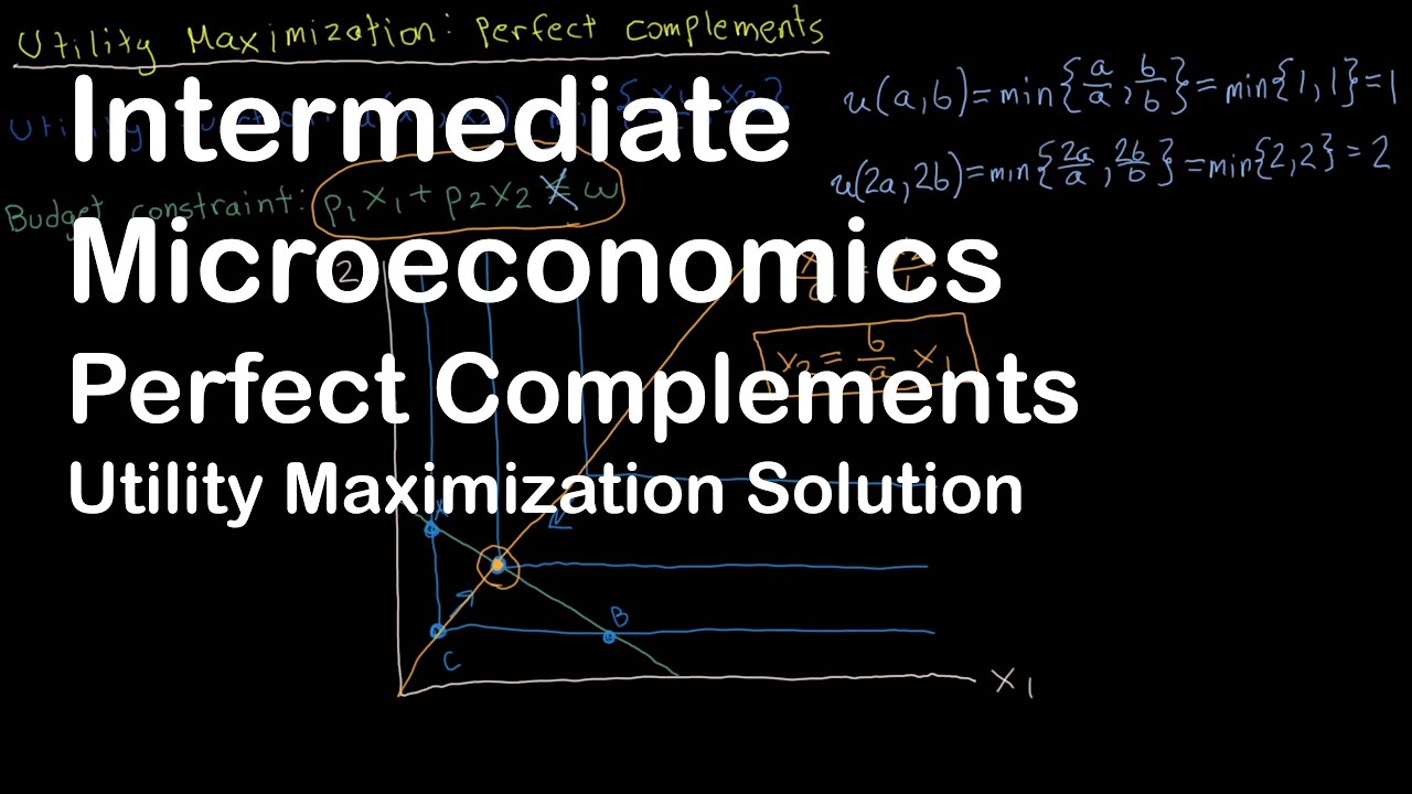 Perfect Complements | Part 2 | Utility Maximization | Intermediate ...