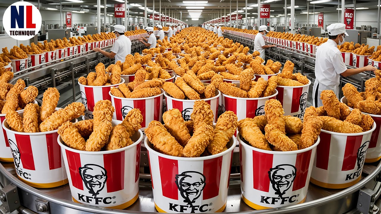 KFC’s Crispy Tenders Production Line In A Factory - Crispy Tenders ...