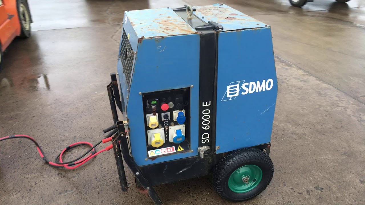 Lot 381 SDMO SD6000E Generator - YouTube