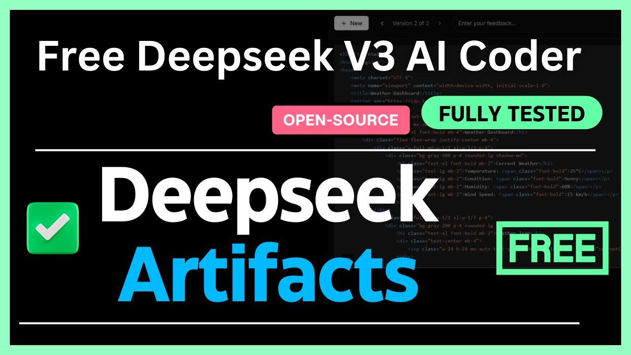 Deepseek Artifacts This 100 Free Ai Coder Can Generate Apps In 2147