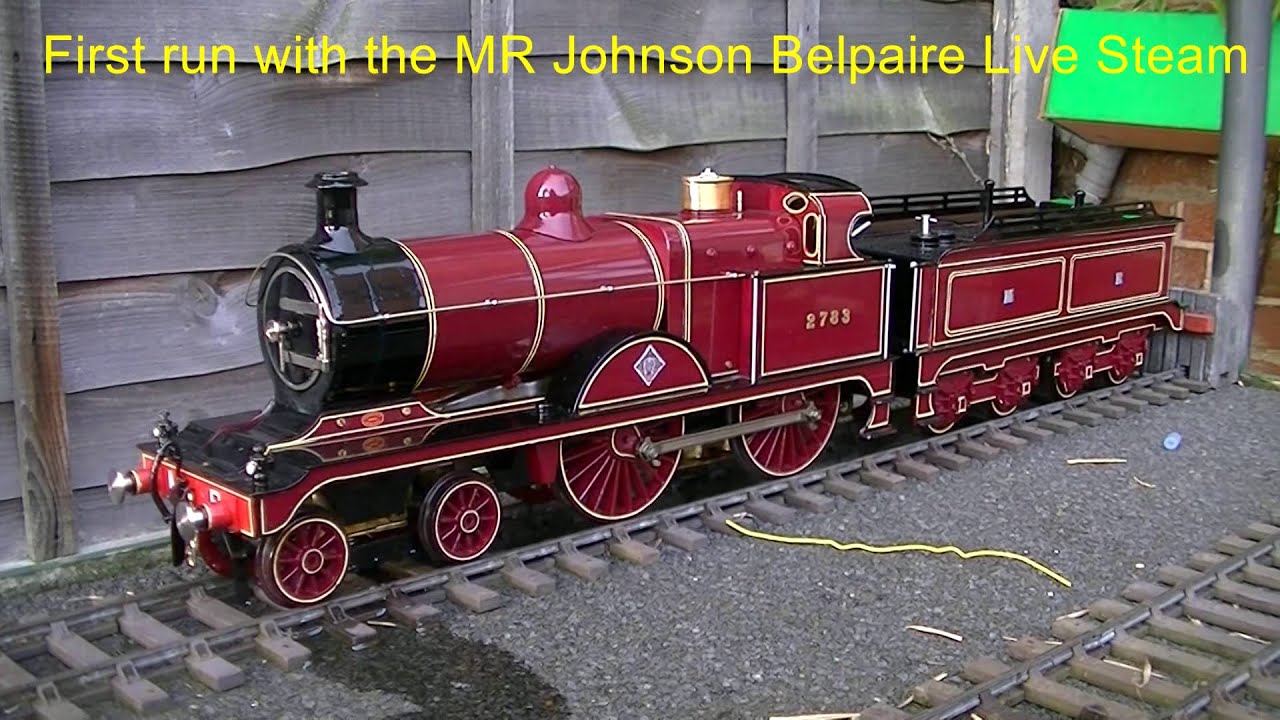 First run of the Midland Railway Johnson Belpaire live steam - YouTube