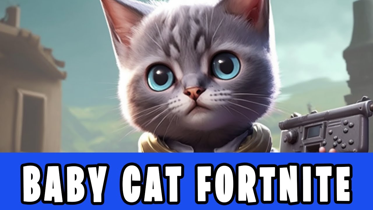 "Kitten's Wild Chase! 😼 Baby Cat's Hilarious Fortnite Escape from a ...