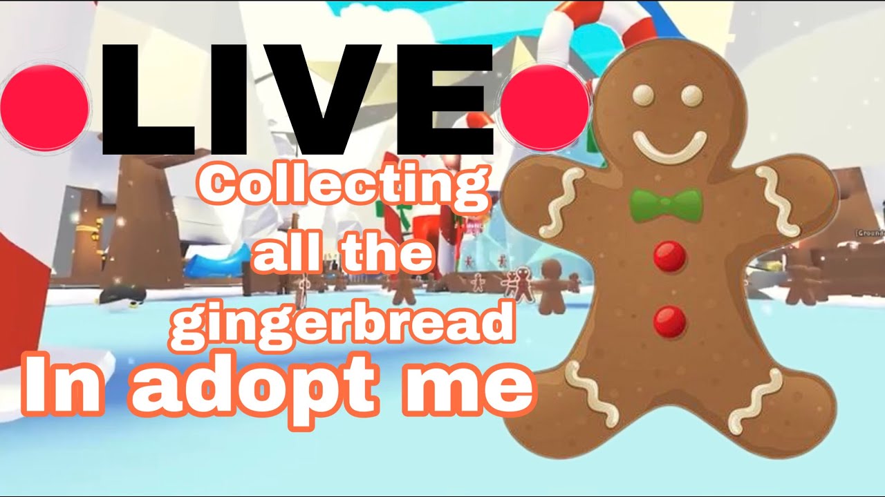 🔴LIVE ADOPT ME WINTER UPDATE COLECTING GINGERBREAD AND PETS! - YouTube