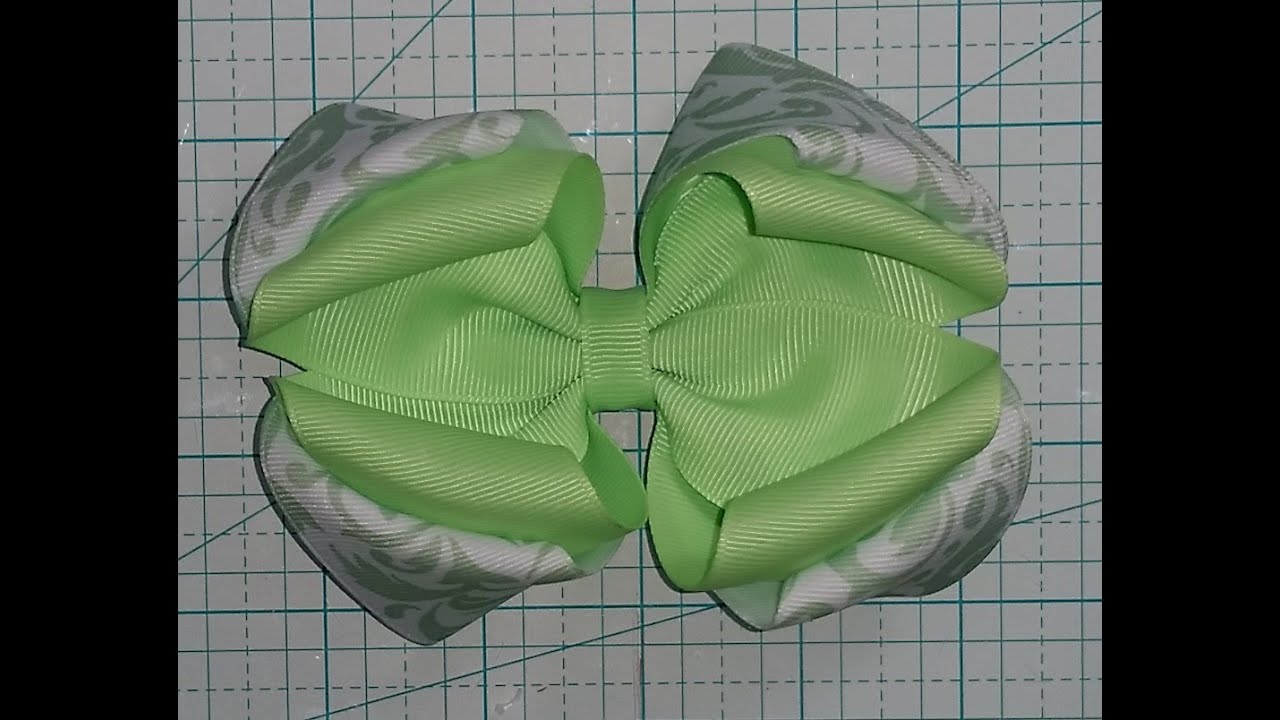 Double Stacked Boutique Ribbon Bow (using 1.5" or 4cm wide ribbon ...