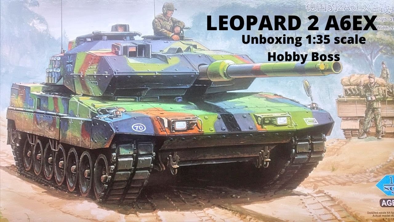 German Leopard 2 A6EX 1:35 scale by Hobby Boss, unboxing & review - YouTube