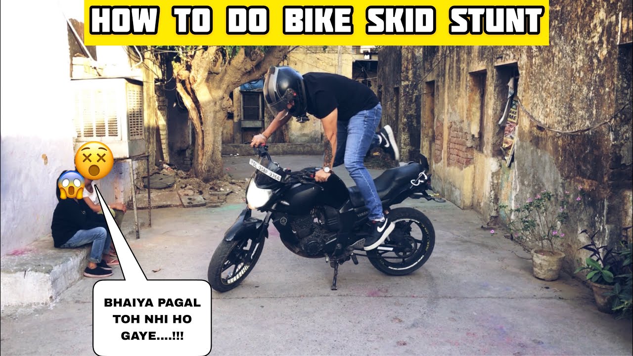 how to do bike skid stunt - YouTube