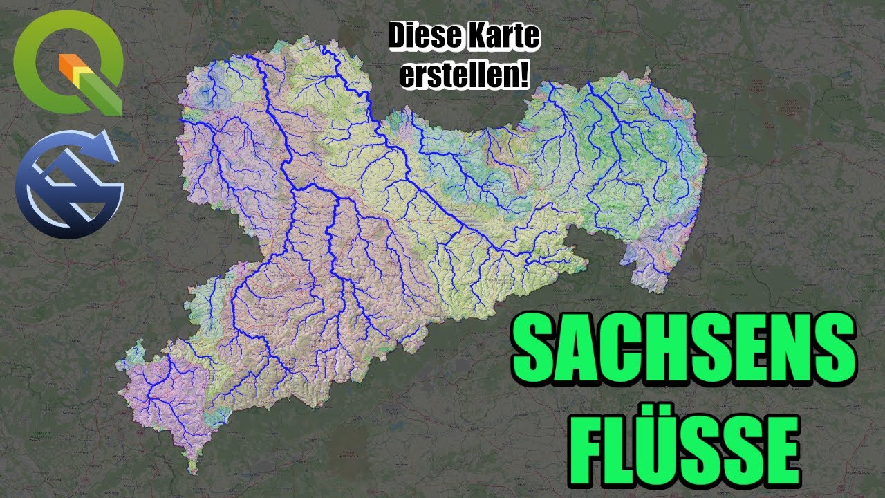 Flusse Sachsen Karte