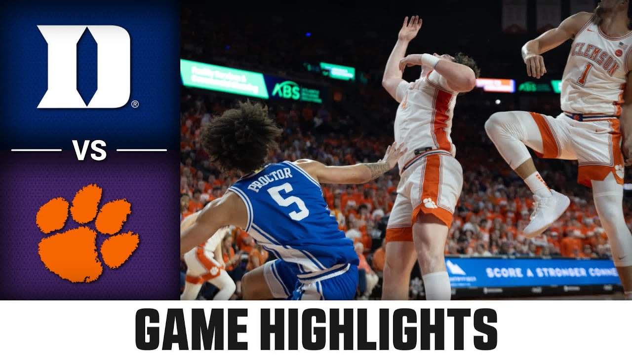 Duke vs. Clemson Game Highlights | 2024-25 ACC Men's Basketball - YouTube