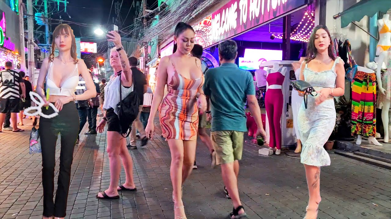 [4k] Thailand Pattaya Walking Street Midnight Scenes So Many Pretty Ladies! - YouTube