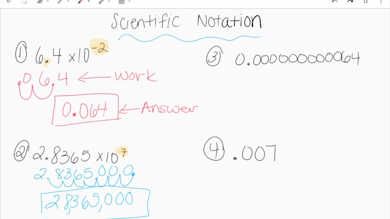 Scientific Notation - YouTube