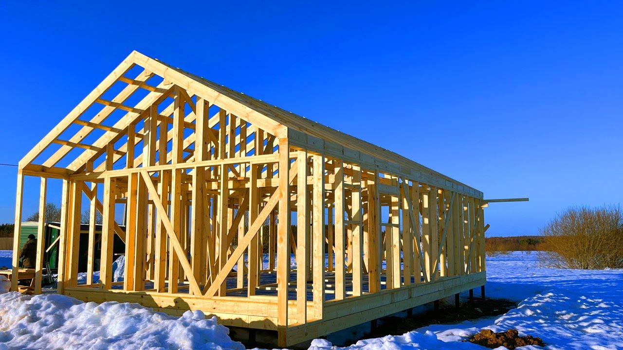 We built the most affordable frame house Step by step construction ...