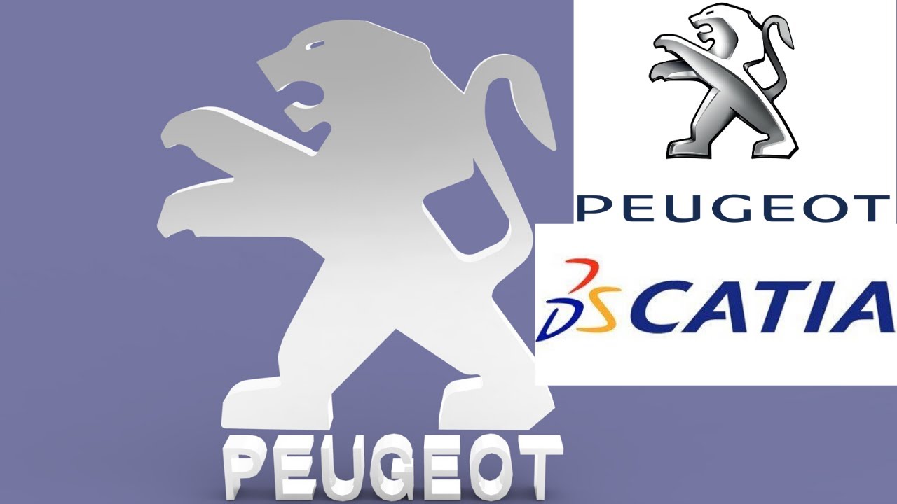CATIA V5 tutorial|PEUGEOT logo design with sketch tracer - YouTube