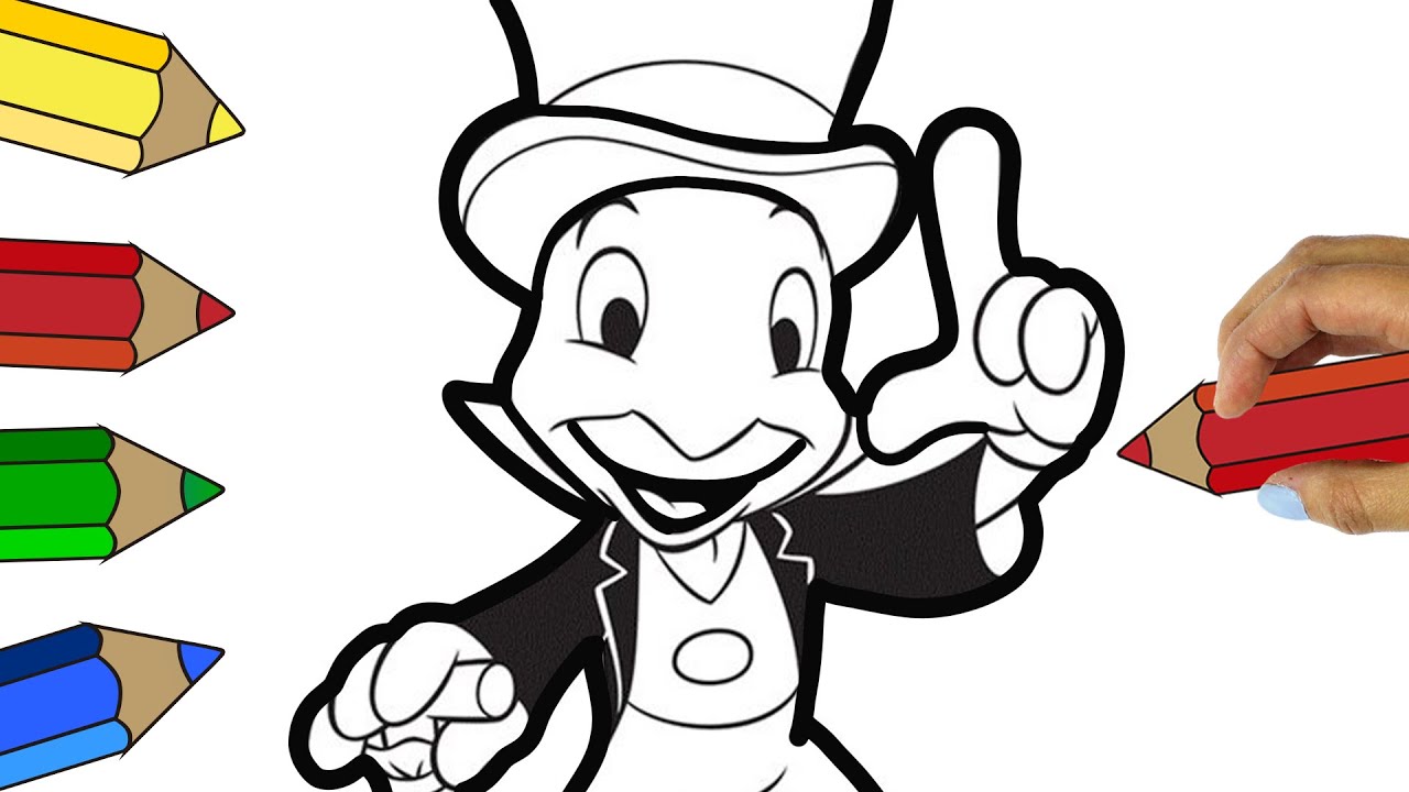 🦗Como Dibujar a PEPITO de Pinocho Disney 2022| How to draw PINOCHO ...