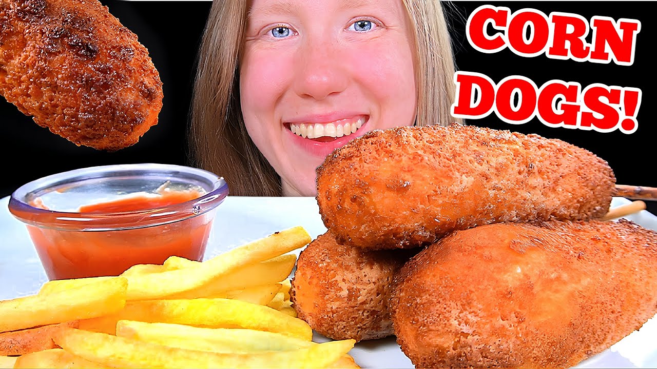 ASMR MOZZARELLA CORN DOGS MUKBANG EATING SOUNDS - YouTube