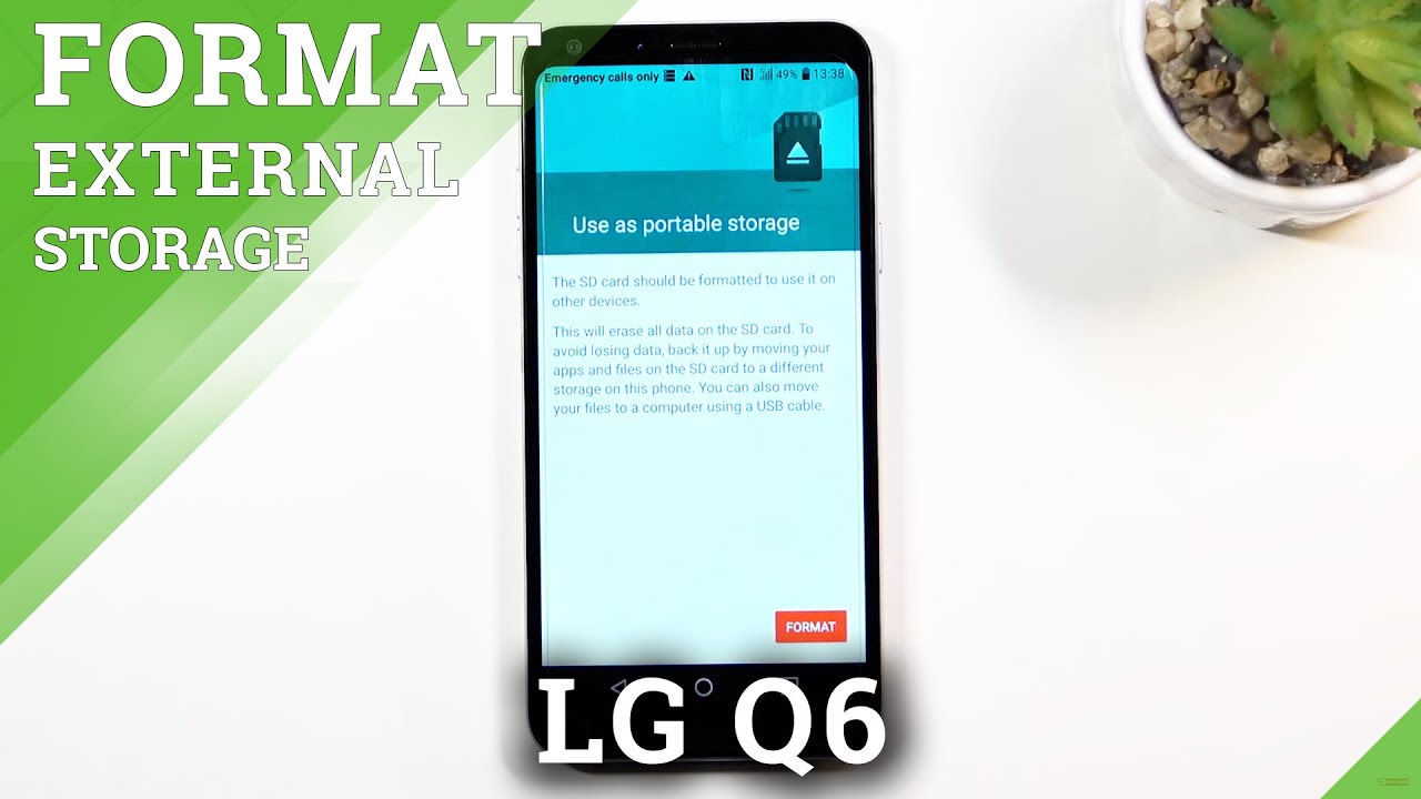 How to Format SD Card in LG Q6 - Reset Memory Card - YouTube