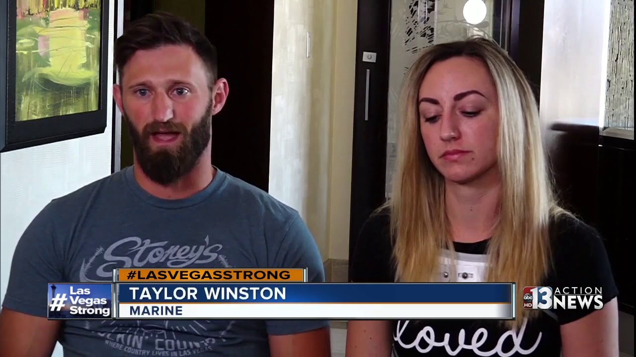 Marine takes truck to save victims of Las Vegas shooting - YouTube