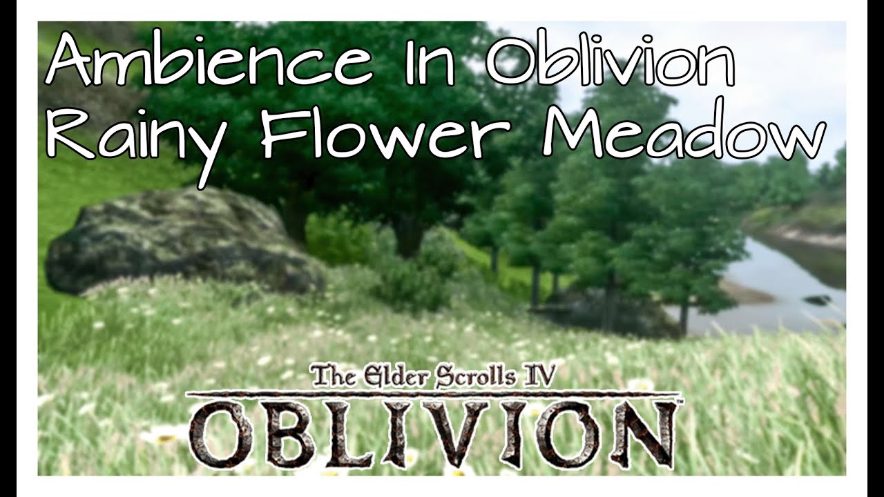 Oblivion Ambience: Rainy Flower Meadow - YouTube