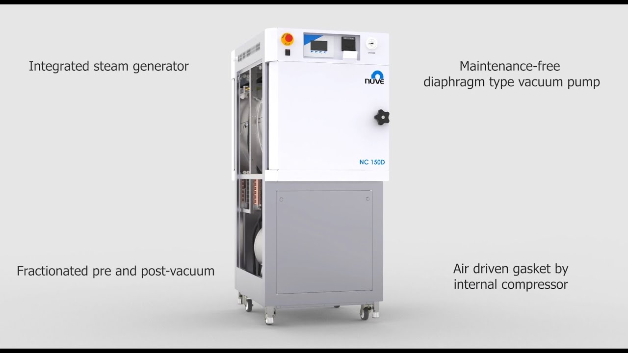 NUVE NC 150/150D Horizontal Steam Sterilizers - YouTube