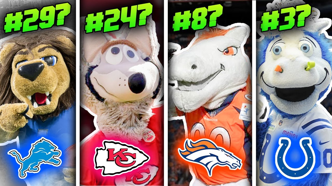 Ranking All 32 NFL Teams Wacky Mascots From WORST To FIRST For 2024 - YouTube