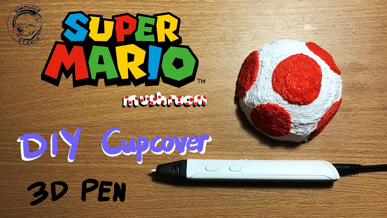 White Mushroom: Super Mario 3 [3D pen DIY] cupcover - YouTube