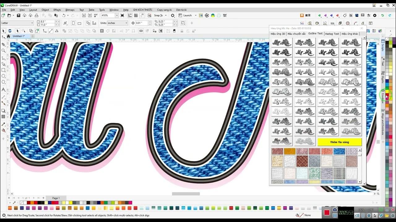 TEXT EFFECT8.2 MACRO COREL VBA, 1000 EFFECTS IN ONE TOOL - YouTube