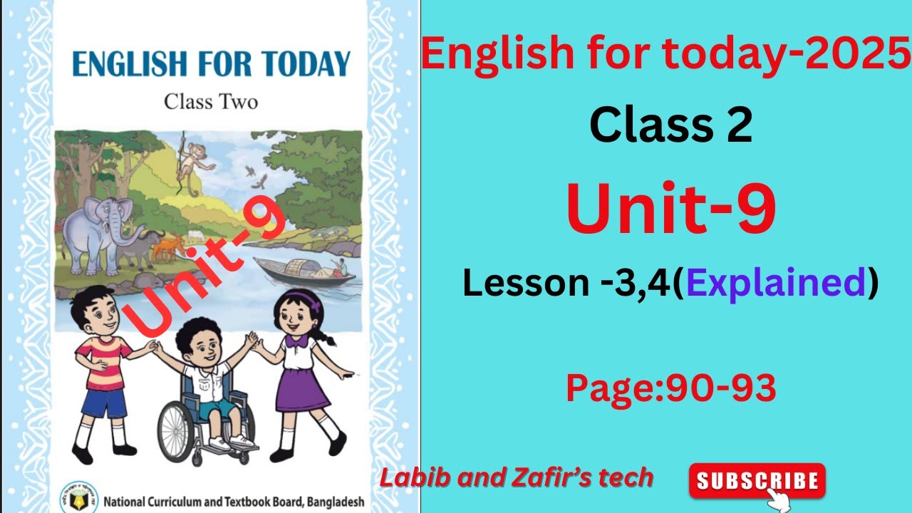 Unit 9 Lesson 3,4 | ২য় শ্রেণির ইংরেজি বই ২০২৫ | Class 2 English - YouTube