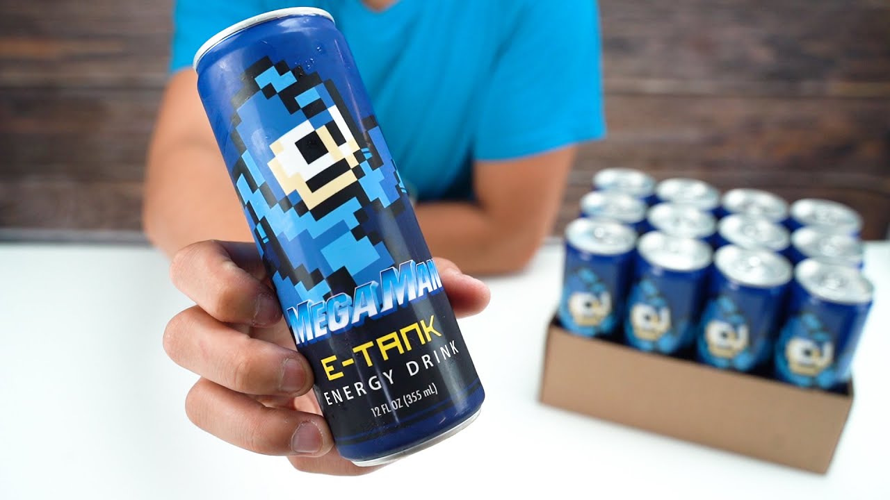 Megaman E-Tank Energy Drink Taste Test and Review - YouTube
