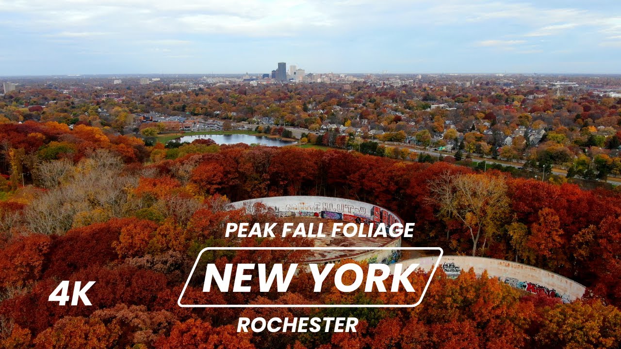 Peak Fall Foliage in New York - Drone Footage 4K - Rochester NY - YouTube