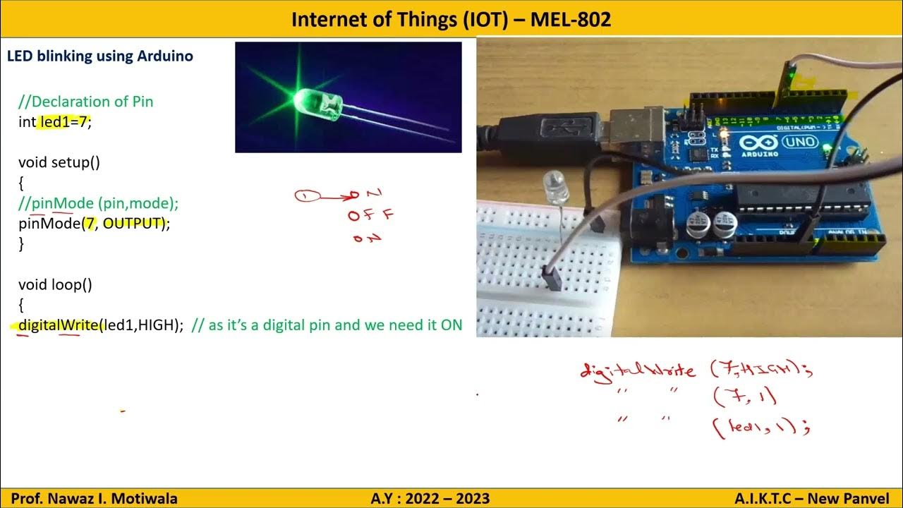 Led Blinking through Arduino along with Simulation on TinkerCAd - YouTube
