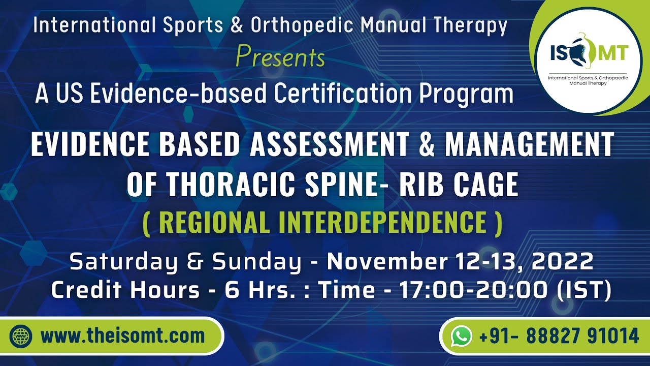 Evidence Based Assessment & Management of Thoracic Spine- Rib Cage ...