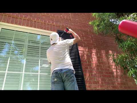 Vinyl Shutter Installation (in Brick)