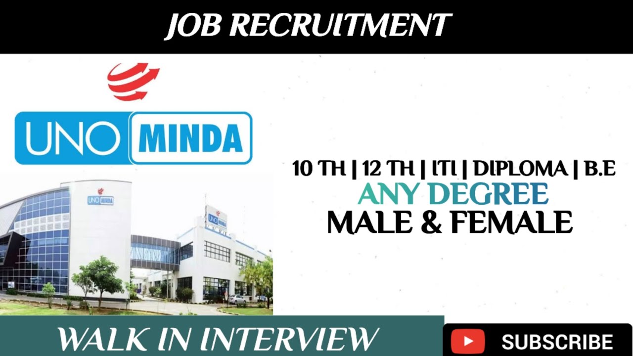 Uno Mindarika Pvt Ltd Job Vacancy||Male & Female||Chennai Jobs ...