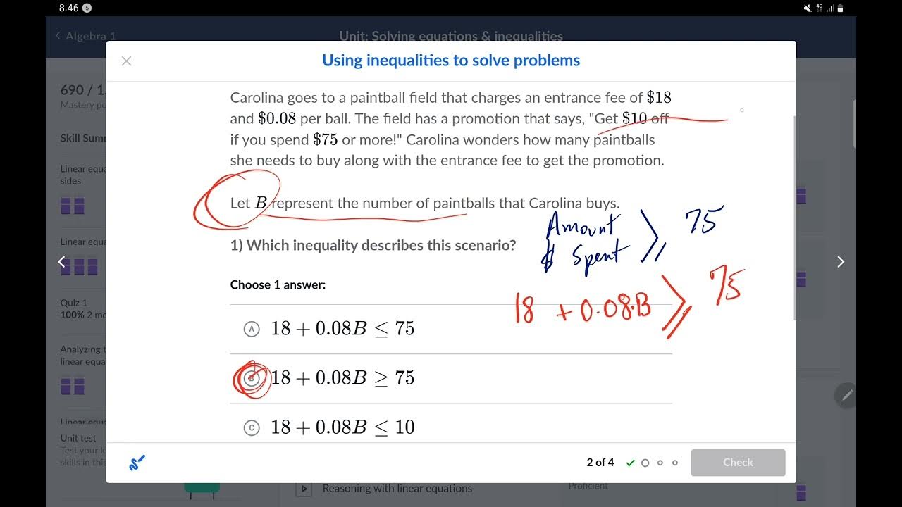 A1.20: Using inequalities to solve problems (Solving equations ...